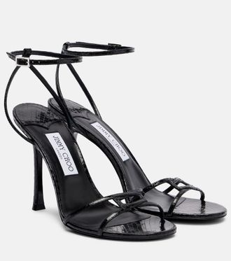 Jimmy Choo London Sandalen Leo 100 aus Leder