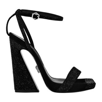 Philipp Plein Femme, Chaussures, Noir, Taille: 36 EU Sandales &agrave; Brides de Cheville Orn&eacute;es de Cristaux