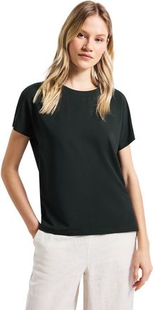 Street One Damen A323114 Shirt in Unifarbe, Pine Grove Green, 40