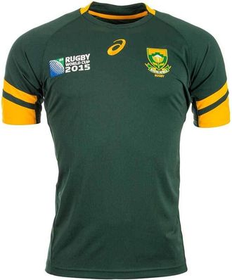 Asics Asics Herren Springboks Home Short Sleeve T-Shirt - Bottle Green/Flasche Grün, 2 X Große