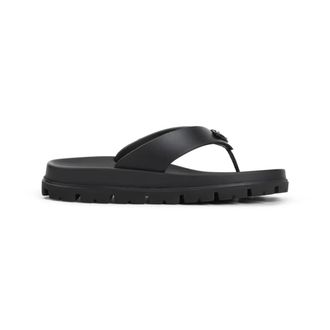 Prada Sandalen - Minimalist Black Sandals With Rugged Sole - Gr. 36 (EU) - in Schwarz - f&uuml;r Damen