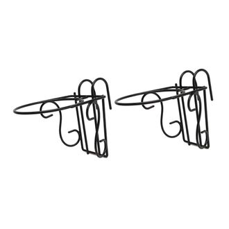 OSALADI 2 St&uuml;ck H&auml;ngende Blumentopfhalter aus Eisen Balkon Pflanzenhalter f&uuml;r Gel&auml;nder Stabiler Pflanzenst&auml;nder f&uuml;r Bonsai und Orchideen