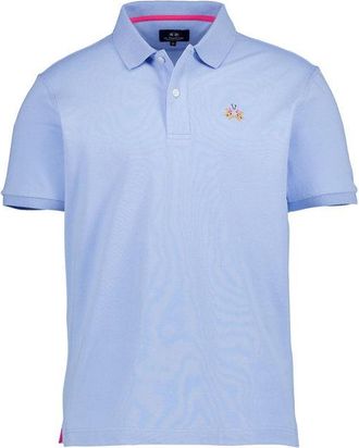 La Martina Herren Polo-Shirt blau Baumwoll-Stretch