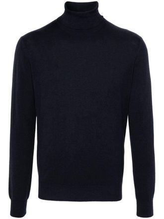 Dell'Oglio pull en laine mélangée à col roulé - Bleu