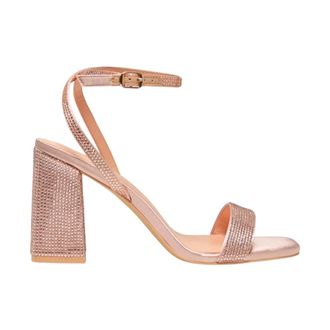 Only Only, Femme, Chaussures, Rose, Taille: 41 EU Sandales à Talons Hauts à Paillettes