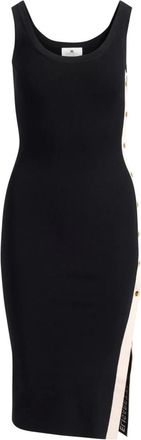 Elisabetta Franchi Femme, Robes, Noir, Taille: 38 FR Abito midi