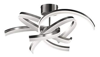 Fischer & Honsel Deckenleuchte Sund TW | 4x LED 8, Watt | Nickelfarben | Farbtemperatureinstellung Stufenlos | Helligkeit Stufenlos Dimmbar | Mit Fernbedienung | 20898