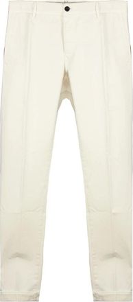 Incotex Homme, Pantalons, Blanc, Taille: W36 Pantalon Slim en Twill de Coton