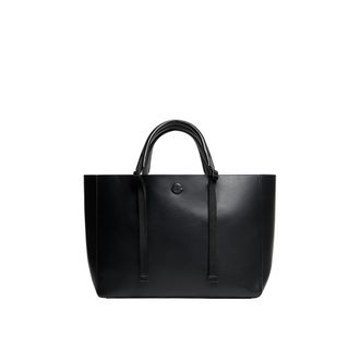 Moncler Moncler Carlo Leather Tote Bag, Men, Black, Size: One Size