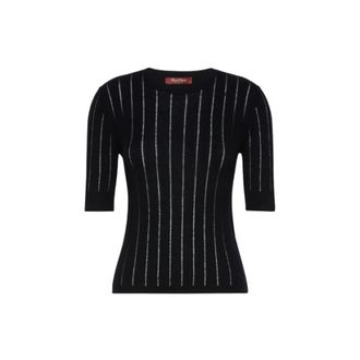 Max Mara Femme, Pulls, Noir, Taille: 40 FR Pulls &agrave; col rond