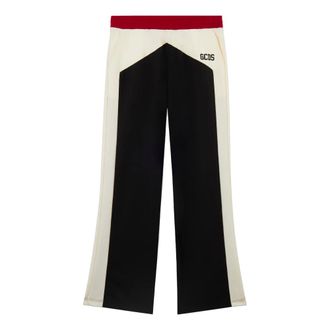 GCDS Gcds, Homme, Pantalons, Noir, Taille: XS Color Block Straight Track Pant