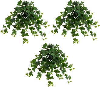 Nearly Natural 24 Zoll UV-best&auml;ndige k&uuml;nstliche Efeu H&auml;ngepflanze (Indoor/Outdoor) - 3er Set
