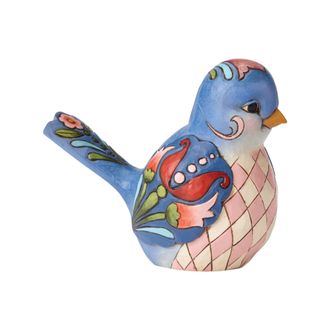 Enesco Jim Shore 4056964 HWC Bluebird of Happiness Blue Floral Bird