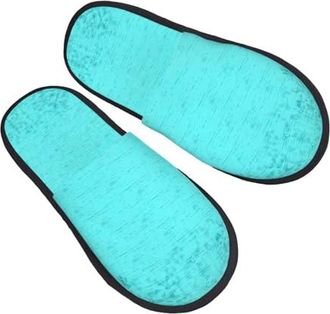 Generic Pantoufle Impression Bleu Sarcelle Slippers Antid&eacute;rapants Maison Chaussures Pour Homme Ext&eacute;rieur Int&eacute;rieur L