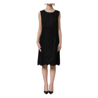 Dolce & Gabbana &Auml;rmelloses Etuikleid - - Dresses - Damen - Schwarzk - XS
