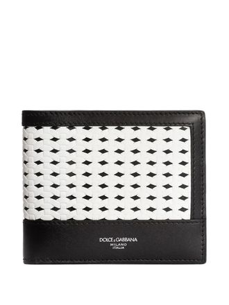 Dolce & Gabbana bi-fold woven wallet - Noir