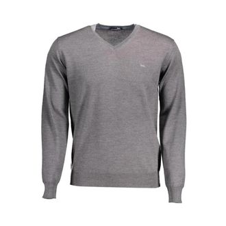 Harmont & Blaine V-Ausschnitt Pullover aus Merinowolle - - Knitwear - Herren - Grau - 2XL