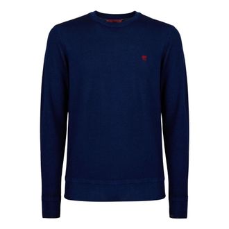 Gallo Gallo, Homme, Pulls, Bleu, Taille: XL Pull homme col rond laine bleu uni