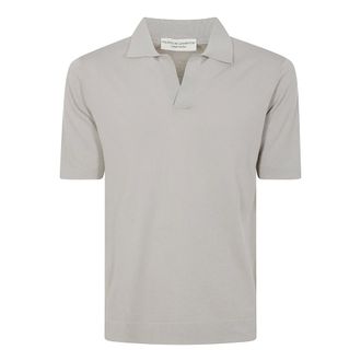 FILIPPO DE LAURENTIIS Homme, Tops, Beige, Taille: XL Polo en Coton &agrave; Manches Courtes