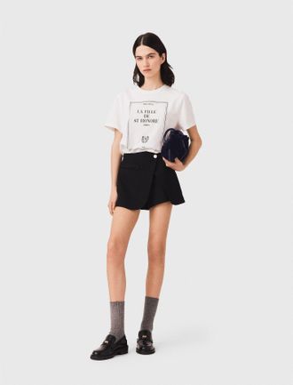 Maje Short Tailoring Trompe LOEil - Noir - Maje