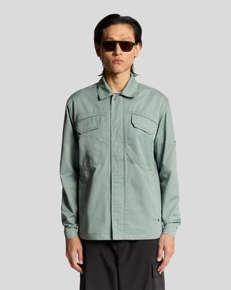 Lyle & Scott Multi Pocket Full Zip Overshirt - Blau