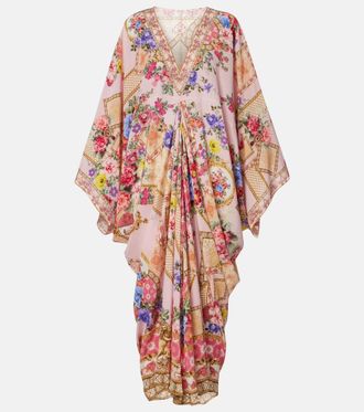 Camilla Bedruckter Kaftan aus Seide