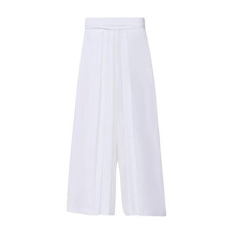 Fabiana Filippi Pleated Wide Leg Pants - - Trousers - Damen - Wei&szlig; - S