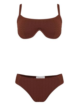 Brigitte Strukturierter Diana Bikini - Braun