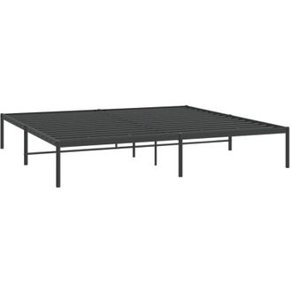vidaXL Bettgestell Metall Schwarz 200x200 cm Vidaxl