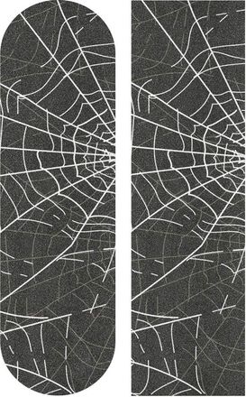 LDIYEU Schwarzes Spinnennetz Skateboard Griptape rutschfest Selbstklebend Longboard Griptapes Aufkleber Griffband 33X 9(1pcs)