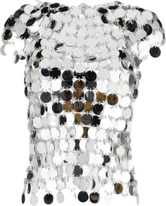 Paco Rabanne Femme, Blouses et Chemises, Gris, Taille: 38 FR Pastilles Top