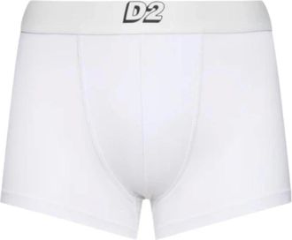 Dsquared2 Homme, Sous-v&ecirc;tements, Blanc, Taille: M Logo Elastic Boxer