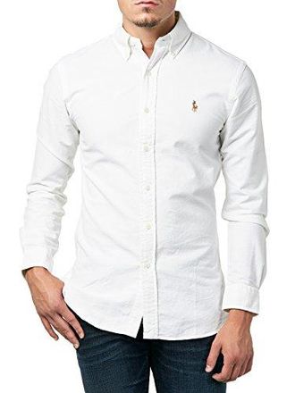 Ralph Lauren Polo Ralph Lauren - Chemise Casual - Taille ajust&eacute;e - Col boutonn&eacute; - Manches Longues Homme - Blanc - XX-Large