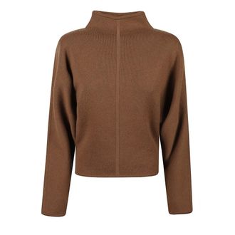 Max Mara Pull &agrave; col roul&eacute; - Femme - Pulls - Brun - Taille: 38 FR