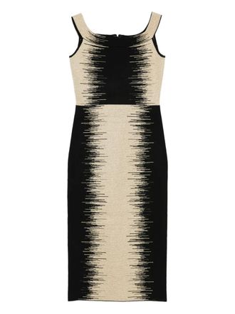 H&eacute;rve L&eacute;ger Arwen striped dress - Noir