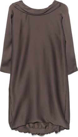 Hermès robe mi-longue en soie (années 2000) - Marron