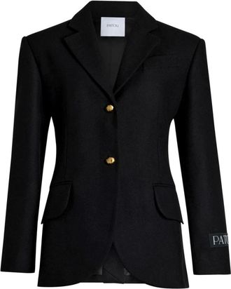 Patou Femme, Vestes, Noir, Taille: 34 FR Wool Blazer