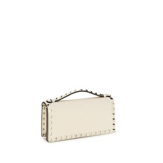 Valentino Garavani Womens Beige Calf Leather Bos Taurus Wallet