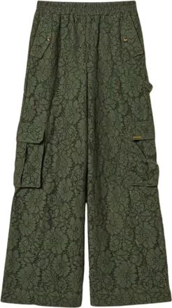 Twinset Femme, Pantalons, Vert, Taille: 40 FR Cargo Pantalons