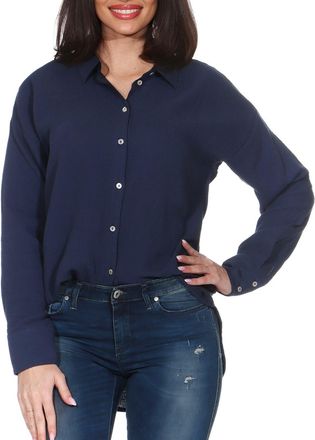 Vero Moda Damen Vmnatali Nia Ls Loose Shirt WVN Ga Noos, Navy Blazer, Small