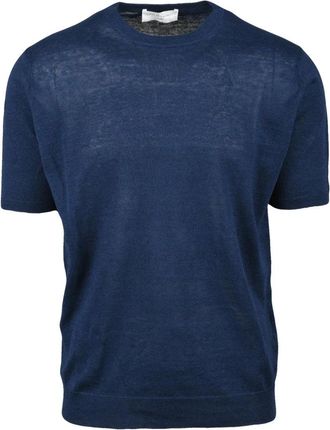 FILIPPO DE LAURENTIIS Homme, Tops, Bleu, Taille: 4XL Maglioncino Garzato Girocollo