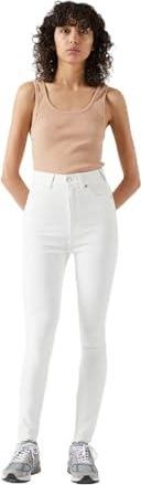 Dr. Denim Moxy Jeans, Blanc cass&eacute;, S Femme