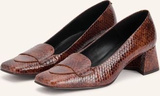 Zinda Lack-Pumps Elba braun