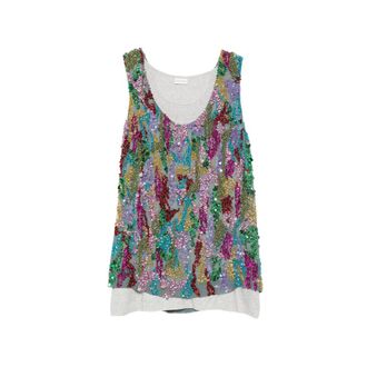 Dries Van Noten Layered Sequinned Tank Top