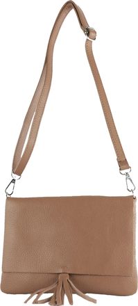 modamoda.de T242 - ital. Leder Clutch Umh&auml;ngetasche Small, Farbe:Dunkeltaupe