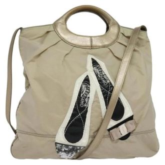 Ferragamo Pre-owned Nylon handtaschen - - Pre-owned - Damen - Beige - ONE SIZE