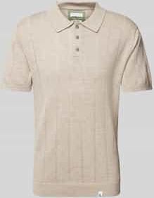 Colours & Sons Slim Fit Poloshirt mit Leinen-Anteil