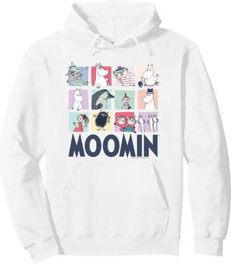 Moomin Mumin Character Blocks Gruppe Light Pullover Hoodie