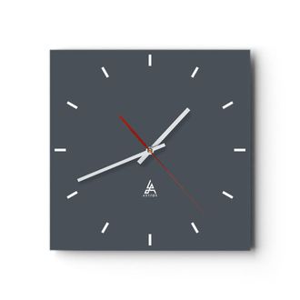 Arttor Modern Wanduhr 40x40cm Quadrat Gro&szlig; Wand Uhr Glas Analog Zimmeruhren K&uuml;che B&uuml;ro Wohnzimmer Glasuhr Wall Clock Dekoration Design Wanddekoration K&uuml;chenu