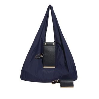 Generic Mini sac fourre-tout pliable et extensible avec porte-cl&eacute;s compact pour le shopping, les voyages, un usage quotidien, noir fonc&eacute;, 33*27*26cm/12.99*10.